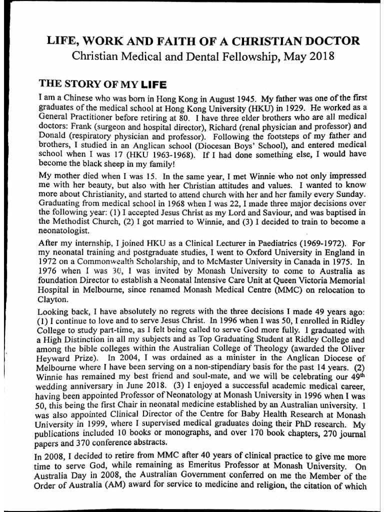 DR Victor Yu Sharing | PDF