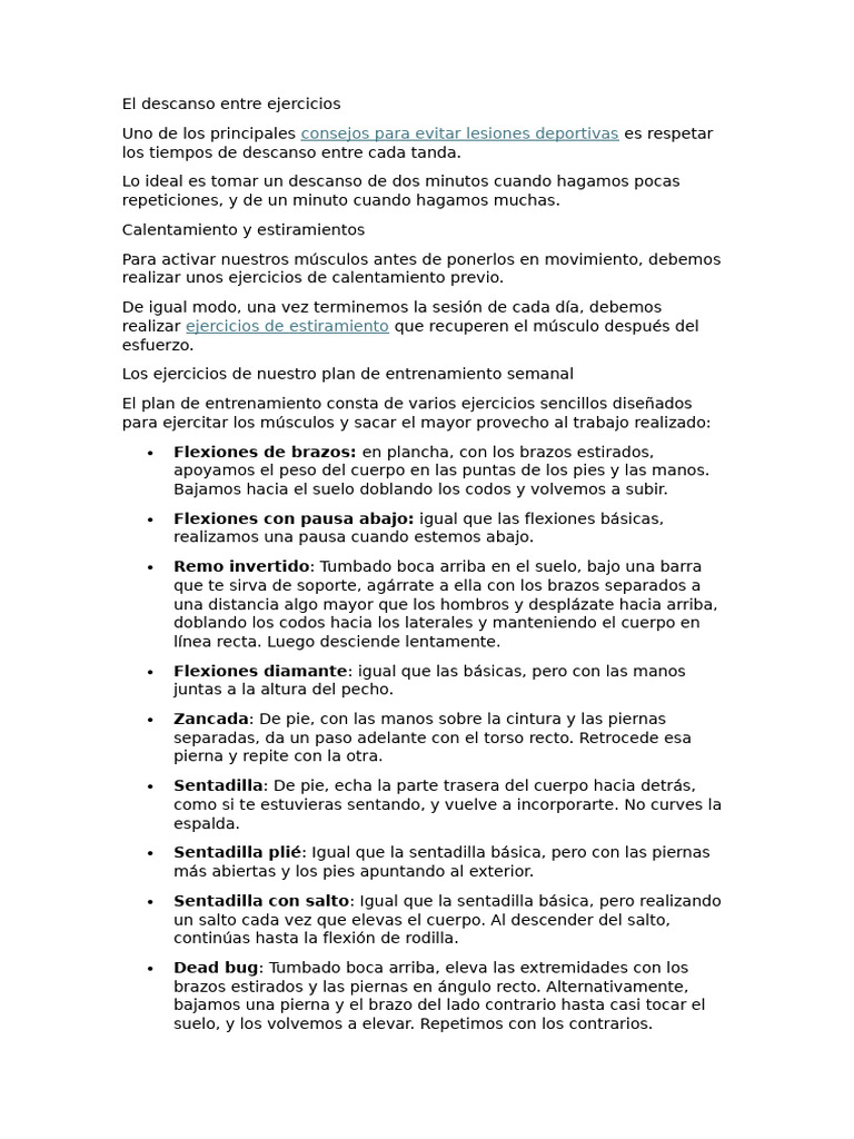 El Descanso Entre Ejercicios | PDF | Color | Arrastrar (Física)
