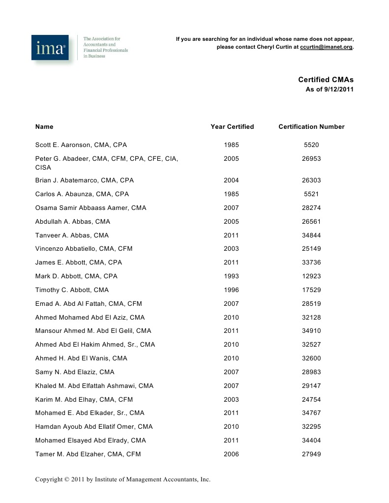 CMA Website Update | PDF | Accountant | Business Economics