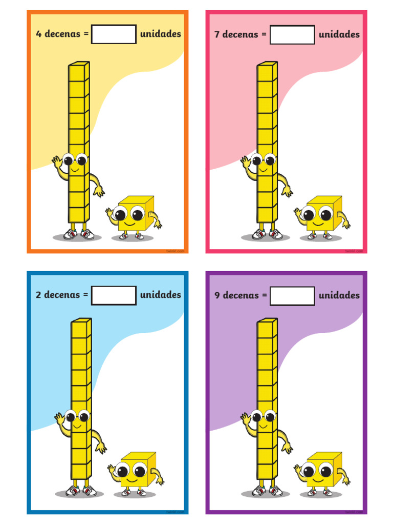 Tarjetas Valor Posicional Ver | PDF