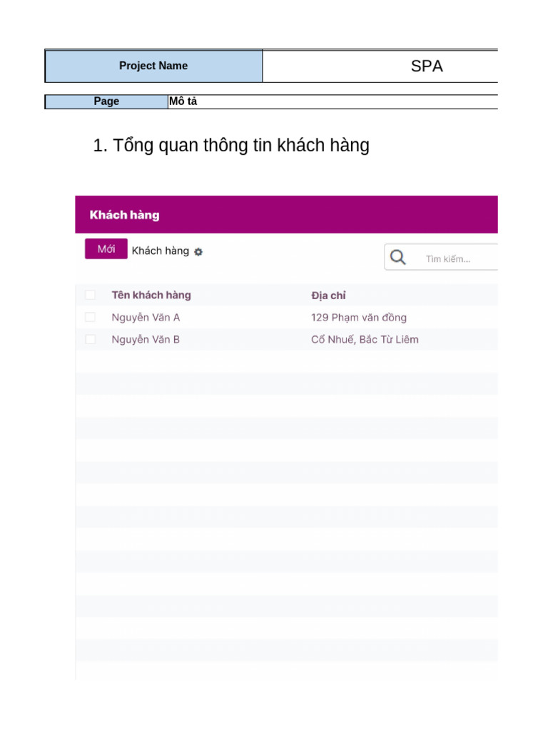 SPA - Khách Hàng, NCC | PDF