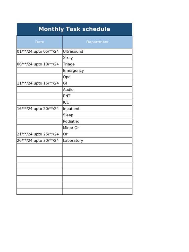 Schedule | PDF