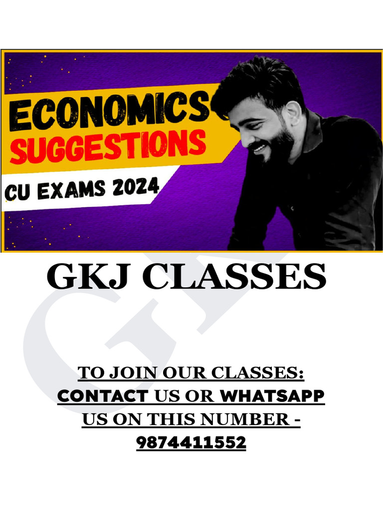 GKJ FINAL SUGGESTION WITH solution - converted | PDF | Money Supply ...