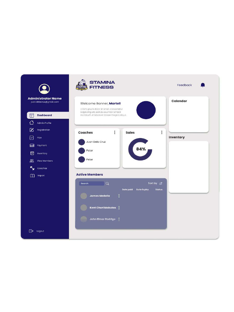 Admin Dashboard Page | PDF