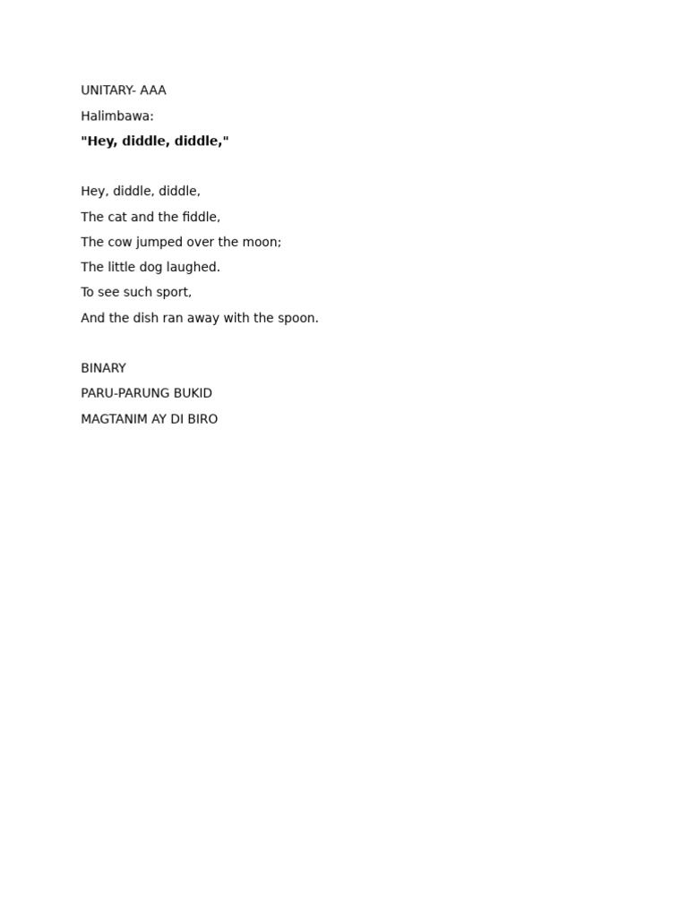 Sample Songs Different Forms | PDF