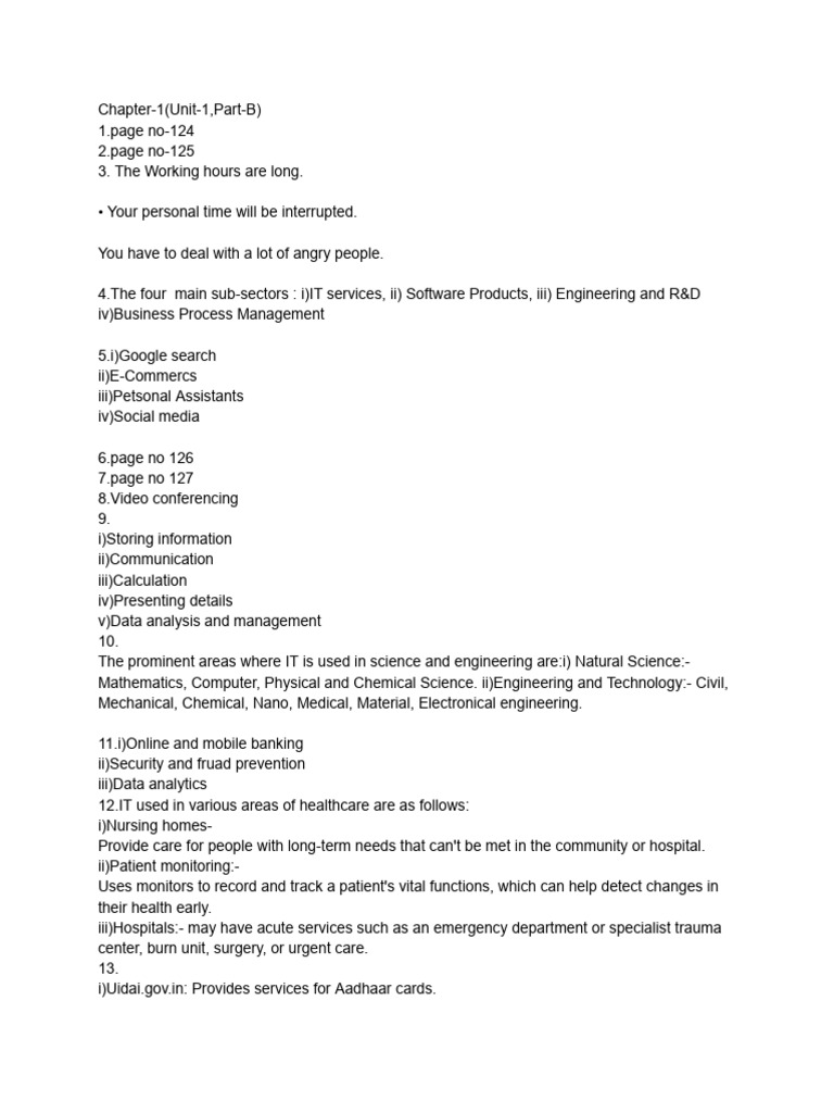 Chapter 1 (Unit 1, Part B) | PDF