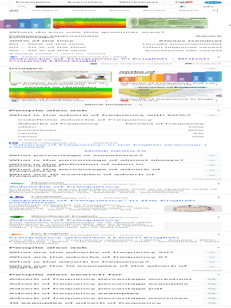 Understanding "Sometimes" in Frequency | PDF | Grammar | Languages