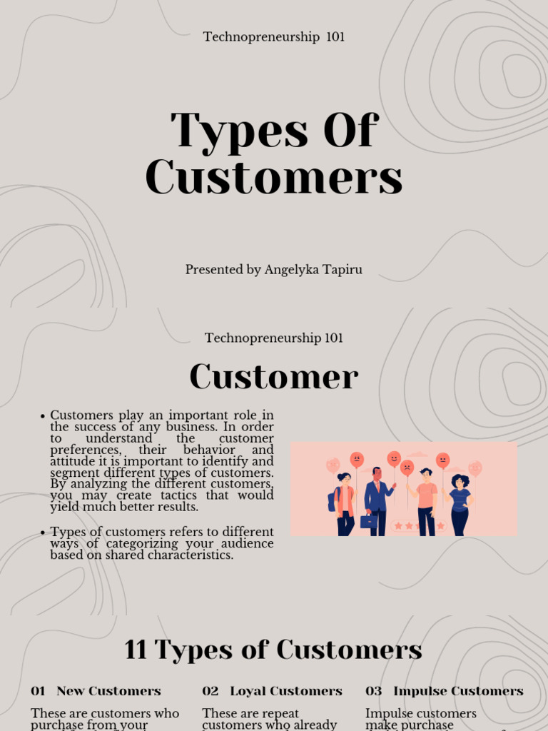 TECHNO-TYPES-OF-CUSTOMERS | PDF | Customer | Brand