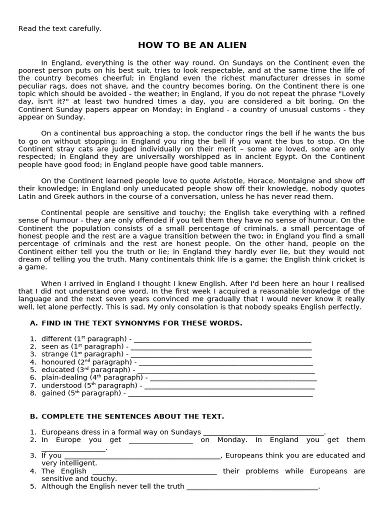 Reading Comp and Activities-Simple Past and Past Continuous | PDF ...