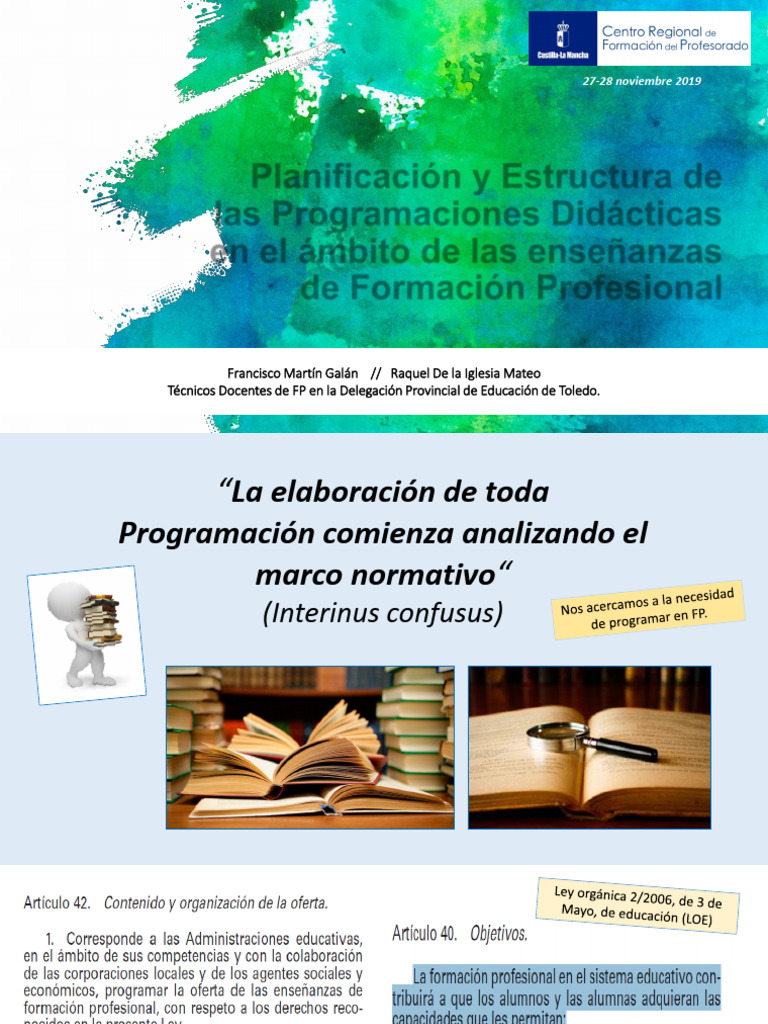 Curso Programaciones Didácticas en FP | PDF | Evaluación | Maestros