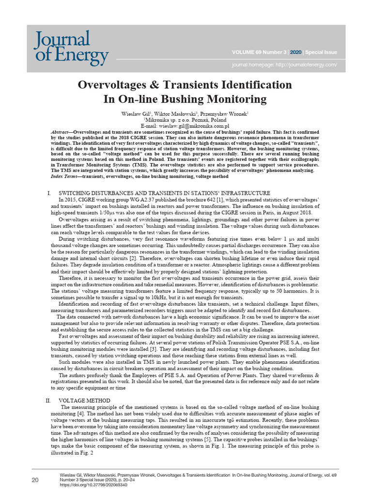 Overvoltages and Transients Identificati | PDF | Capacitor | Transformer