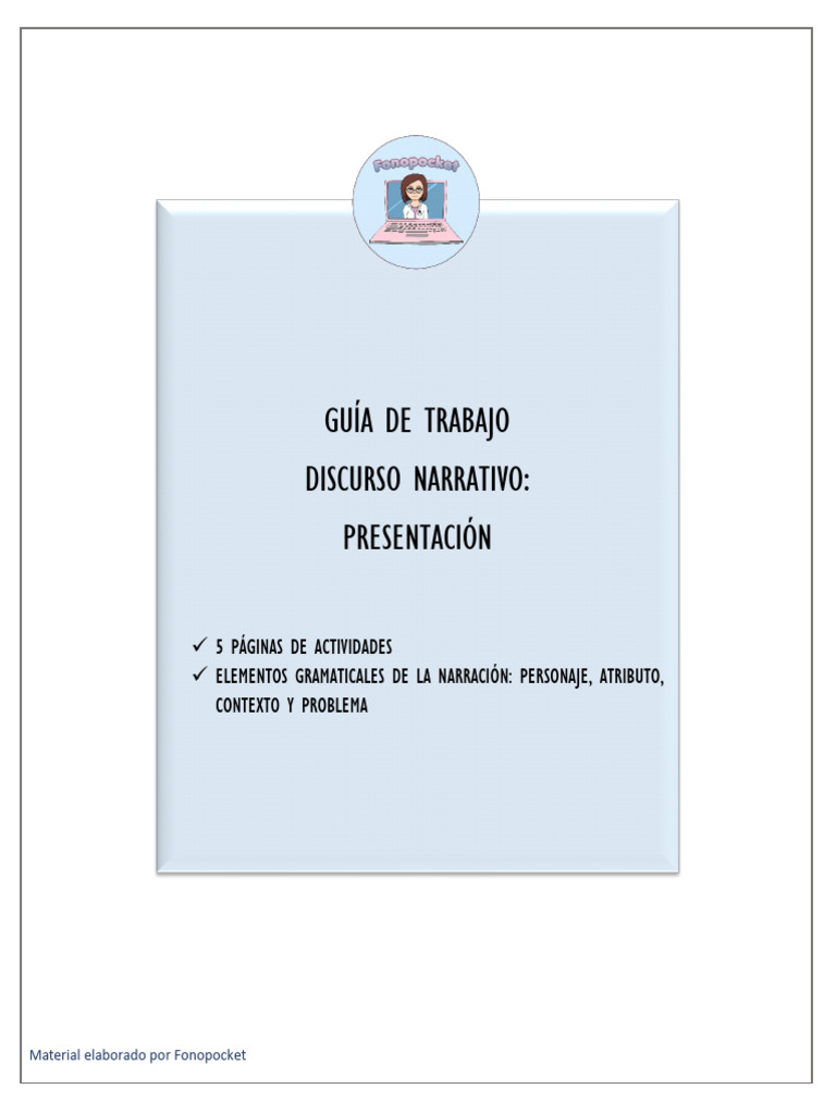 Guía Discurso Narrativo Presentación | PDF | Narración