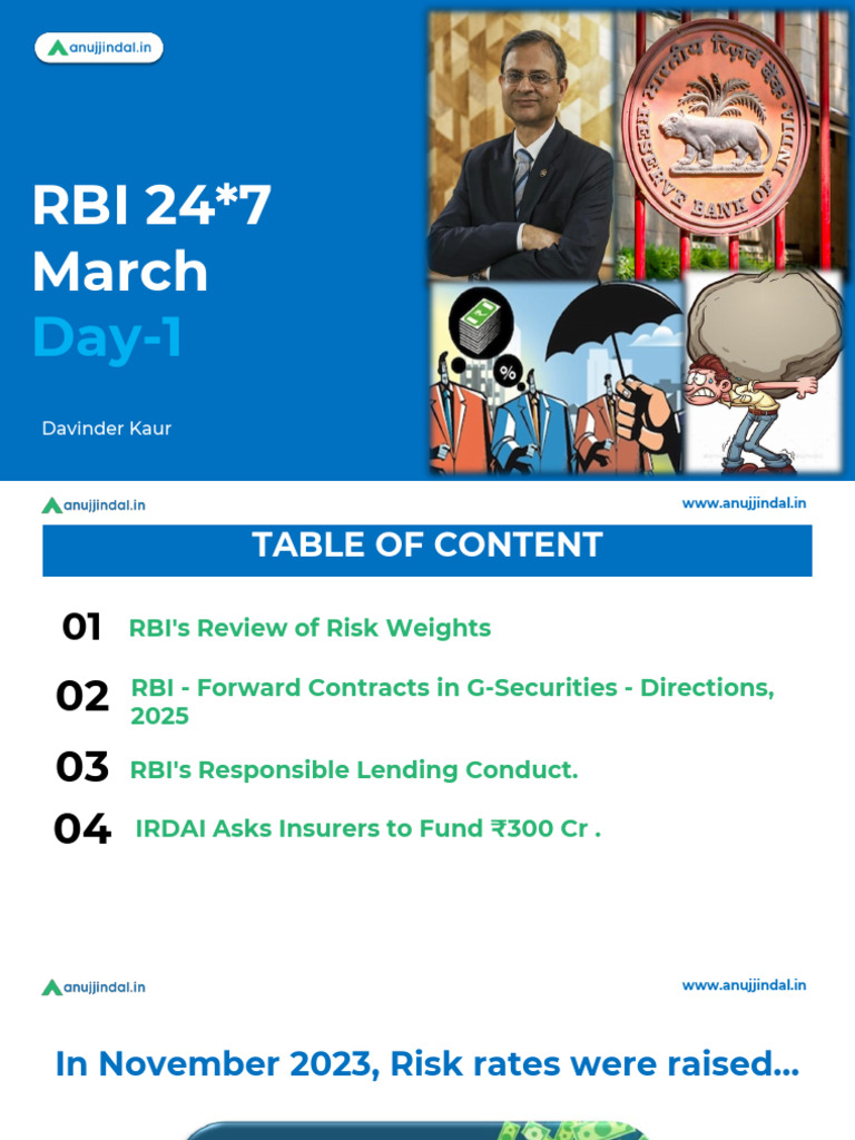 RBI Risk Weights and Lending Guidelines | PDF | Loans | Reserve Bank Of ...