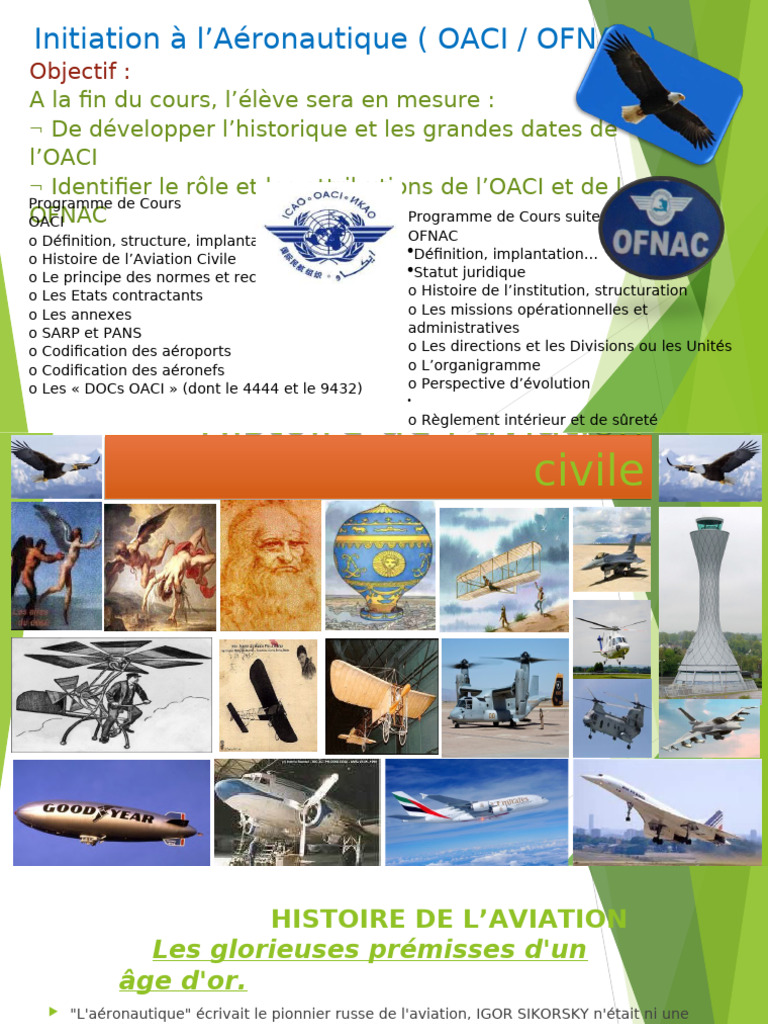 Histoire de l'Aéronautique et OACI | PDF | Avion | Aérospatiale