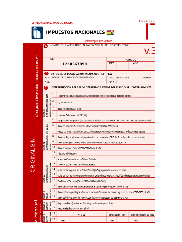 A 4 - Form - Extendido IVA e IT | PDF | Impuesto al valor agregado ...