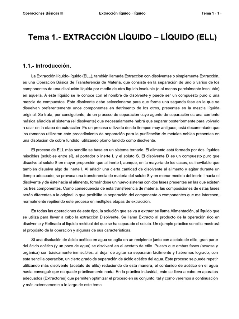 Tema 1.- ELL | PDF | Solubilidad | Concentración