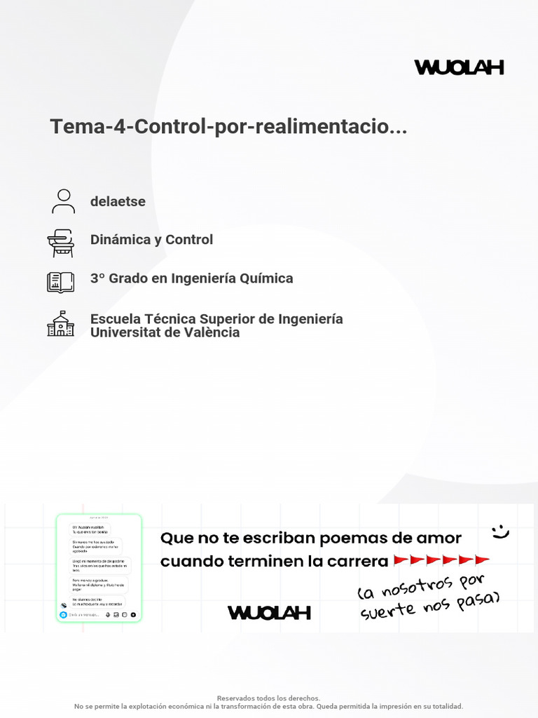 Wuolah Free Tema 4 Control Por Realimentacion | PDF | Ingeniería