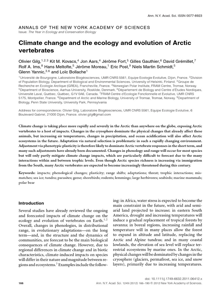Annals of The New York Academy of Sciences - 2012 - Gilg - Climate ...