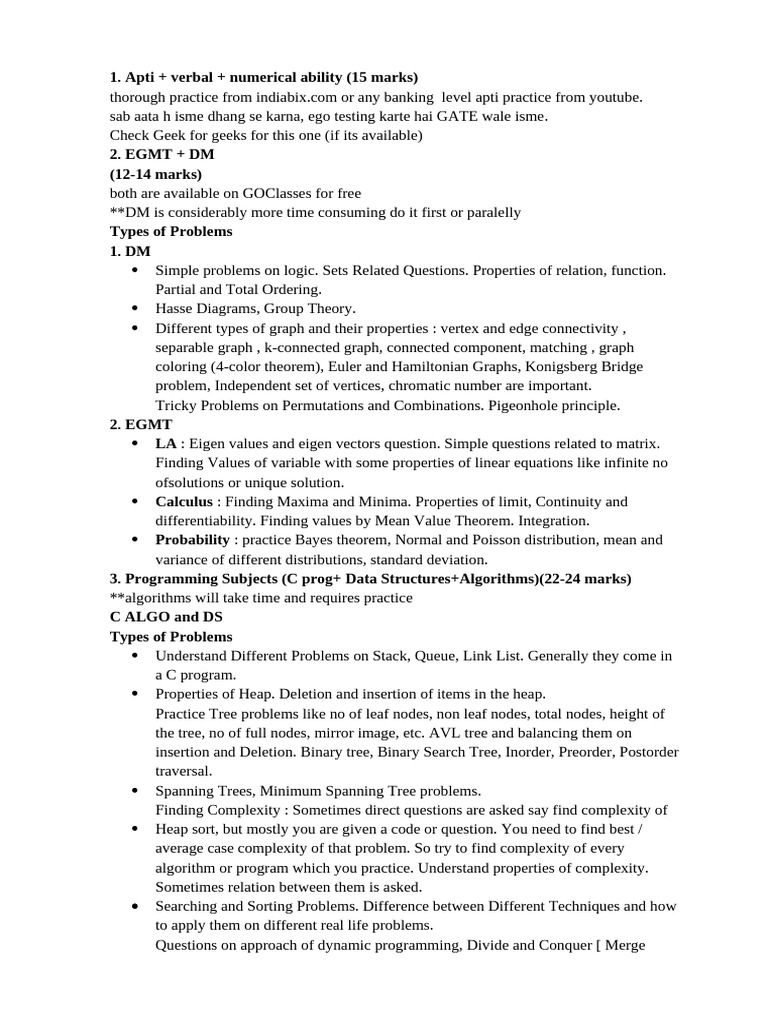 Study - Plan Gate | PDF | Relational Model | Mathematics