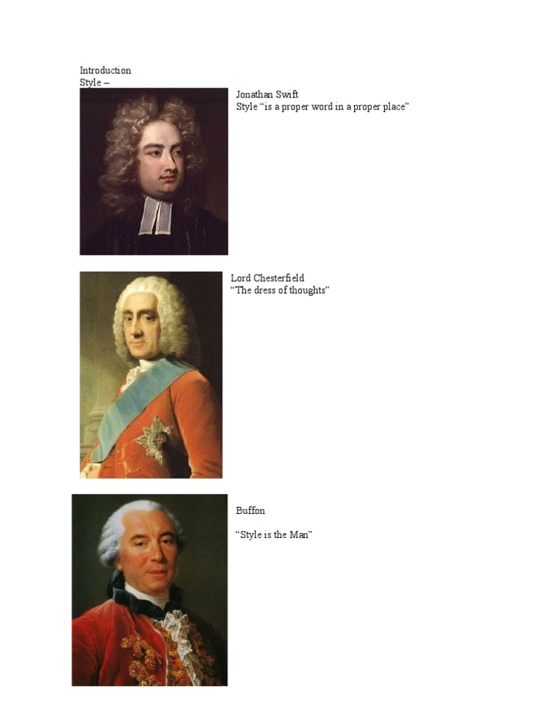 Style - Jonathan Swift Style "Is A Proper Word in A Proper Place" | PDF ...