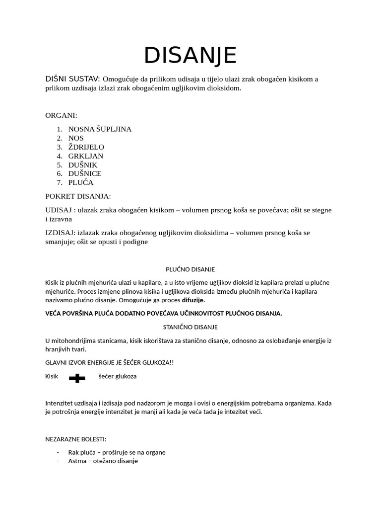 Ponavljanje Za Ispit, BIO | PDF