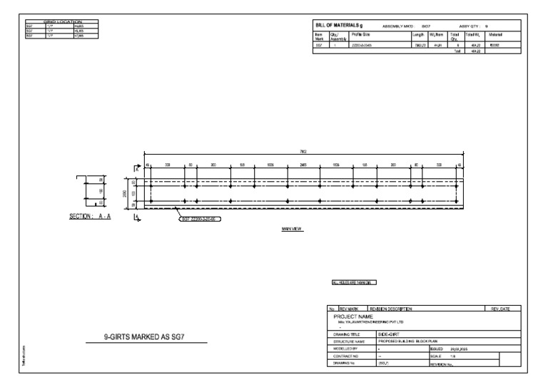Sg7 Side Girt Model | PDF