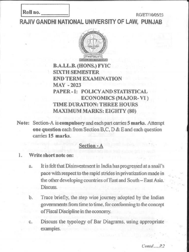 Law Question Paper 3 | PDF