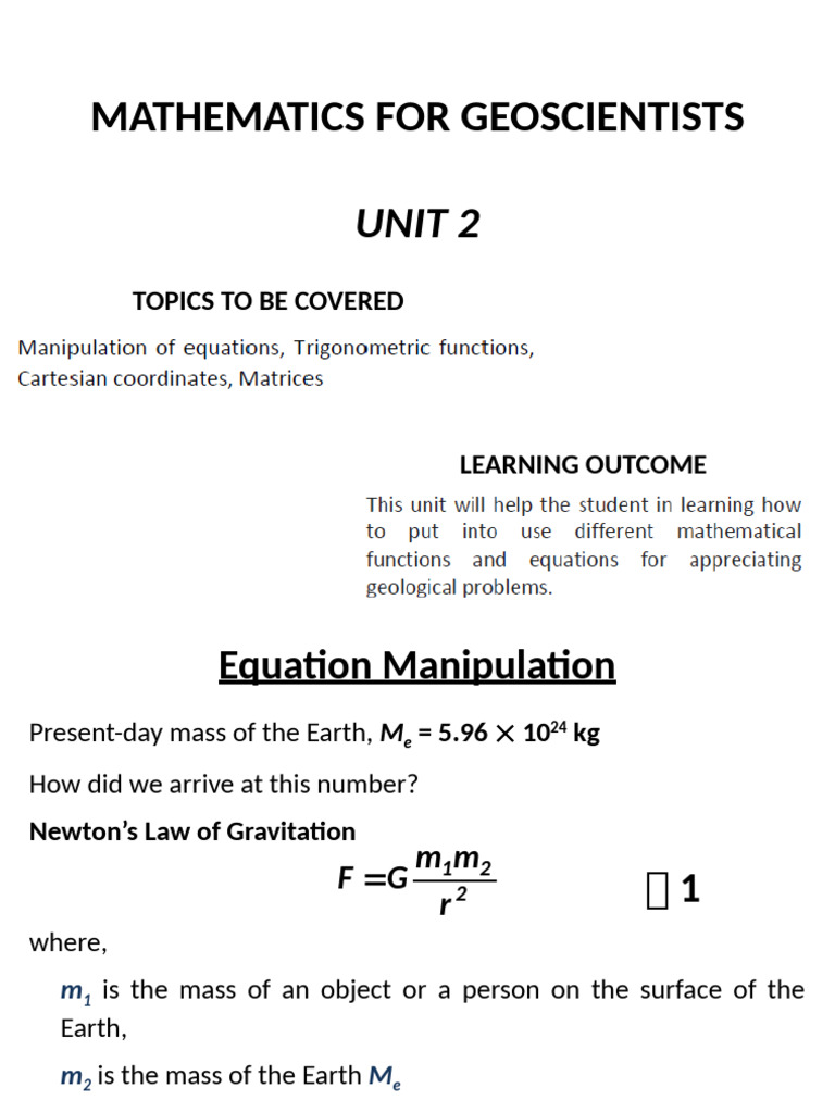 2.maths - Unit 2 - Equation Manipulation, Trigonometry | PDF | Trigonometric Functions | Circle