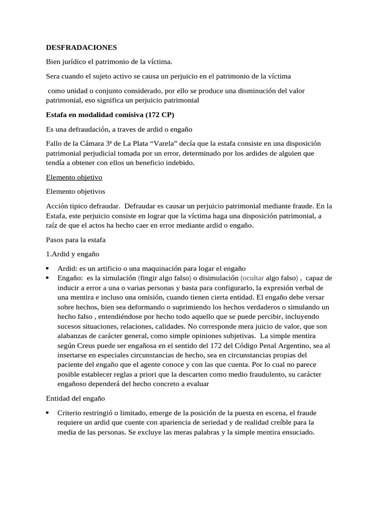 Estafa: Definición y Elementos Clave | PDF | Intención (Derecho Penal ...