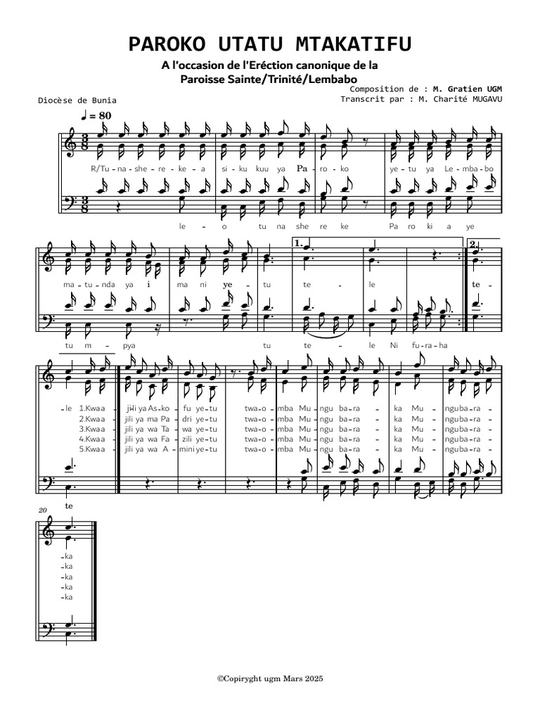 Paroko Utatu Takatifu Ugm | PDF