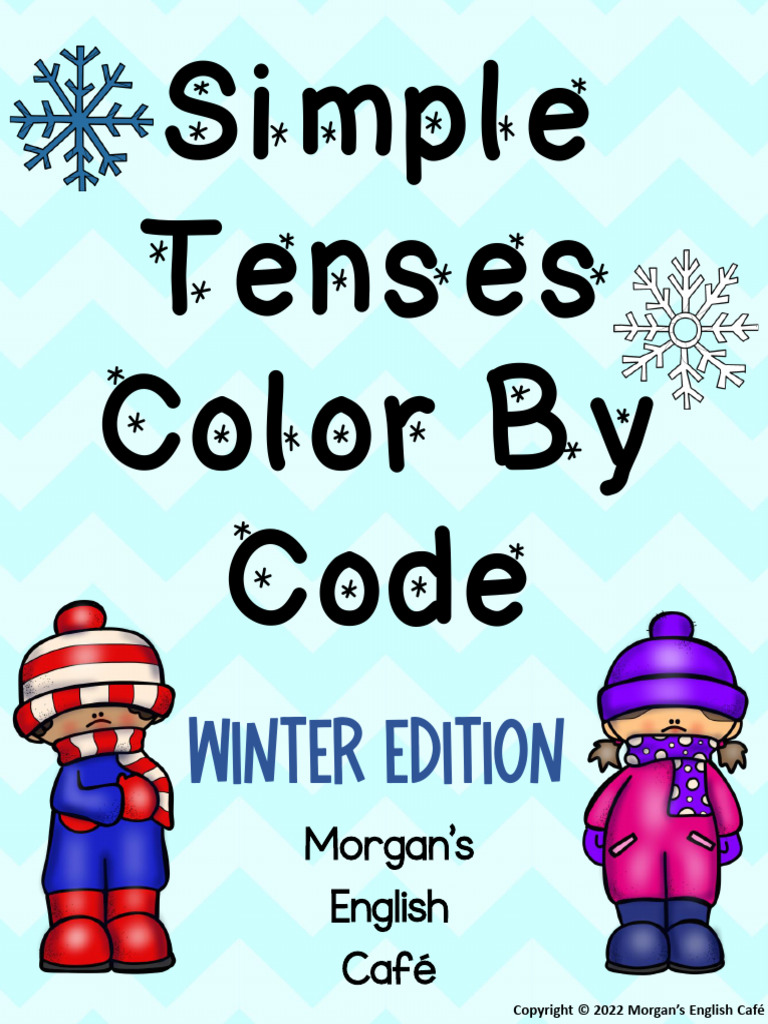 Simple Tenses Color by Code: Winter Edition | PDF | Perfect (Grammar ...
