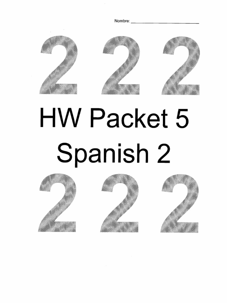 HW Packet 6 Spanish 2 | PDF