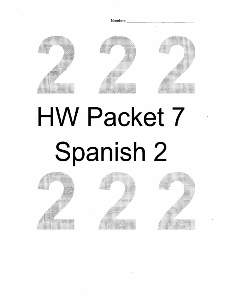 HW Packet 7 Spanish 2 | PDF