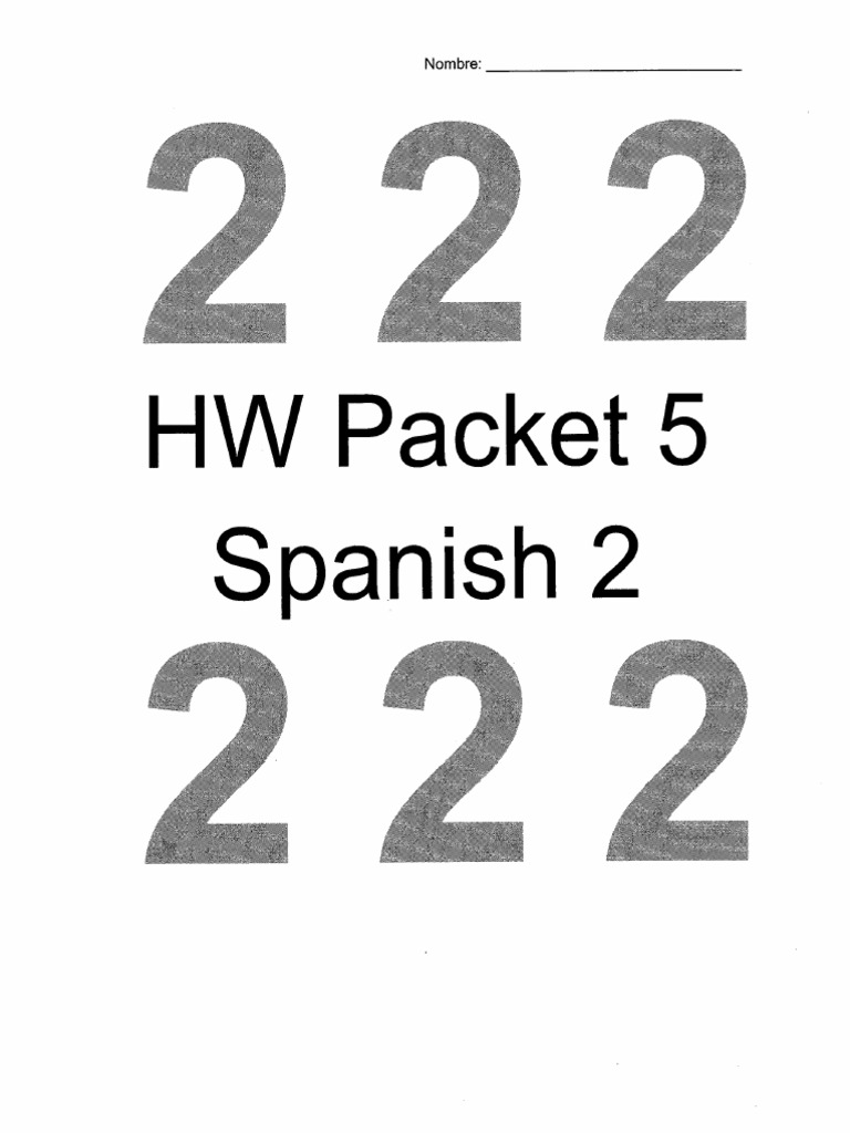 HW Packet 5 Spanish 2 | PDF
