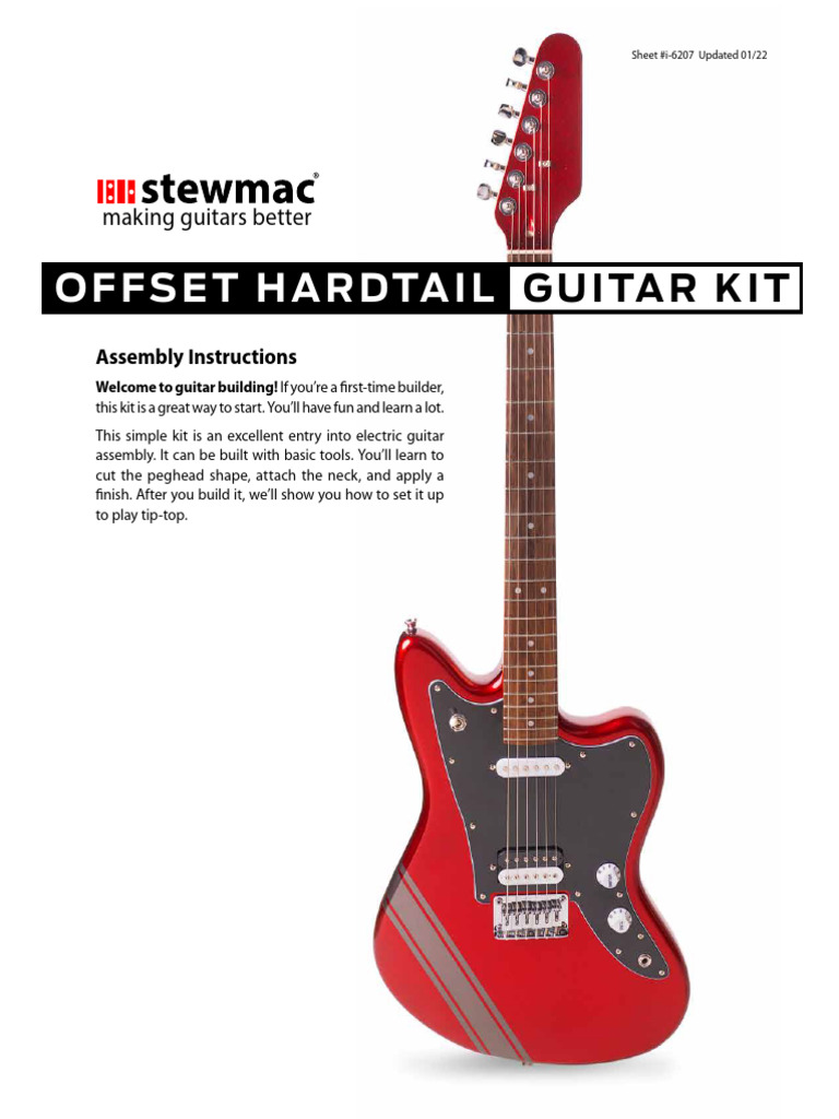 How To Build An Offset Hardtail Guitar Kit | PDF | Guitars | Necked Lutes