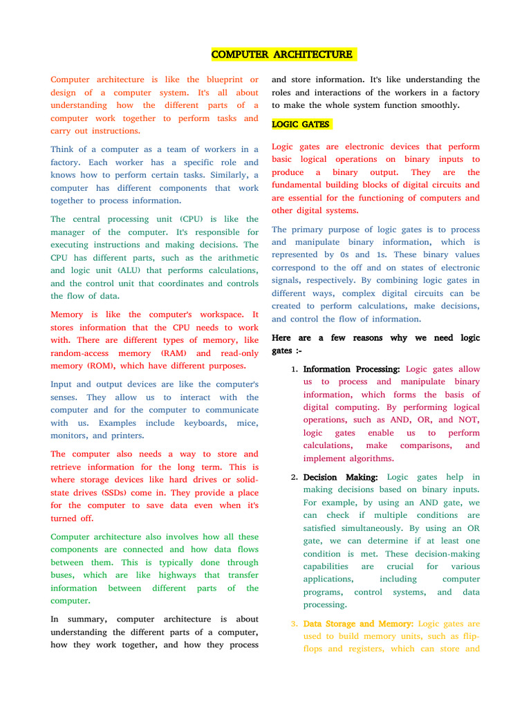Computer Organization and Architecture Main | PDF | Computer Data ...
