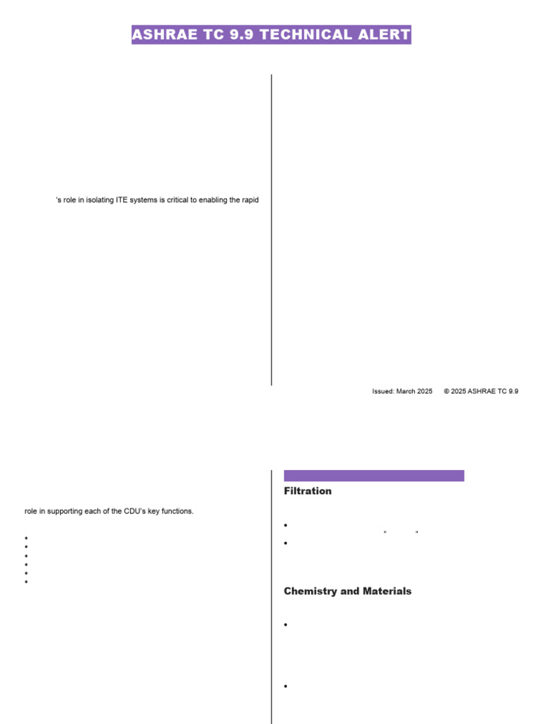The CDUs Critical Role of TCS and FWS Isolation in Cold Plate ...