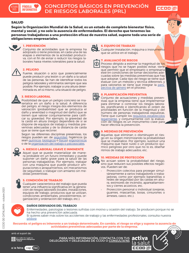 Conceptos Basicos en Prevencion de Riesgos Laborales PRL | PDF | Riesgo