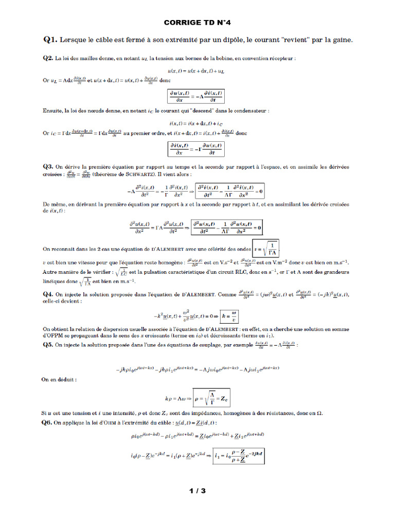 Corrige TD N°4 | PDF