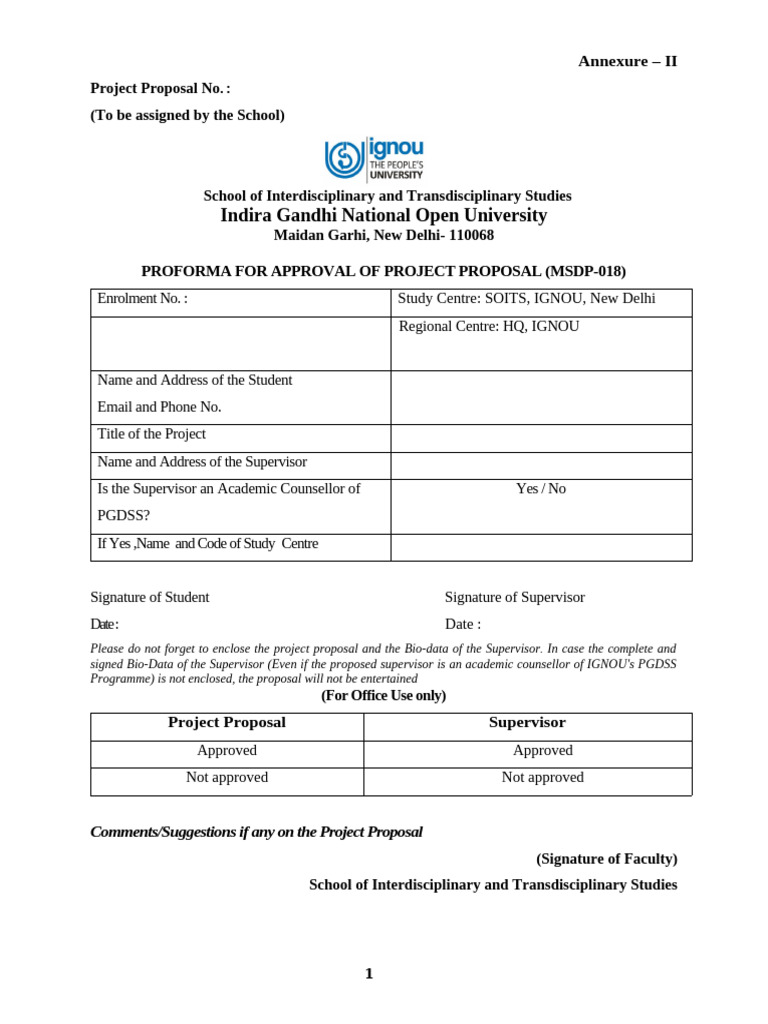 Project Proposal Format | PDF
