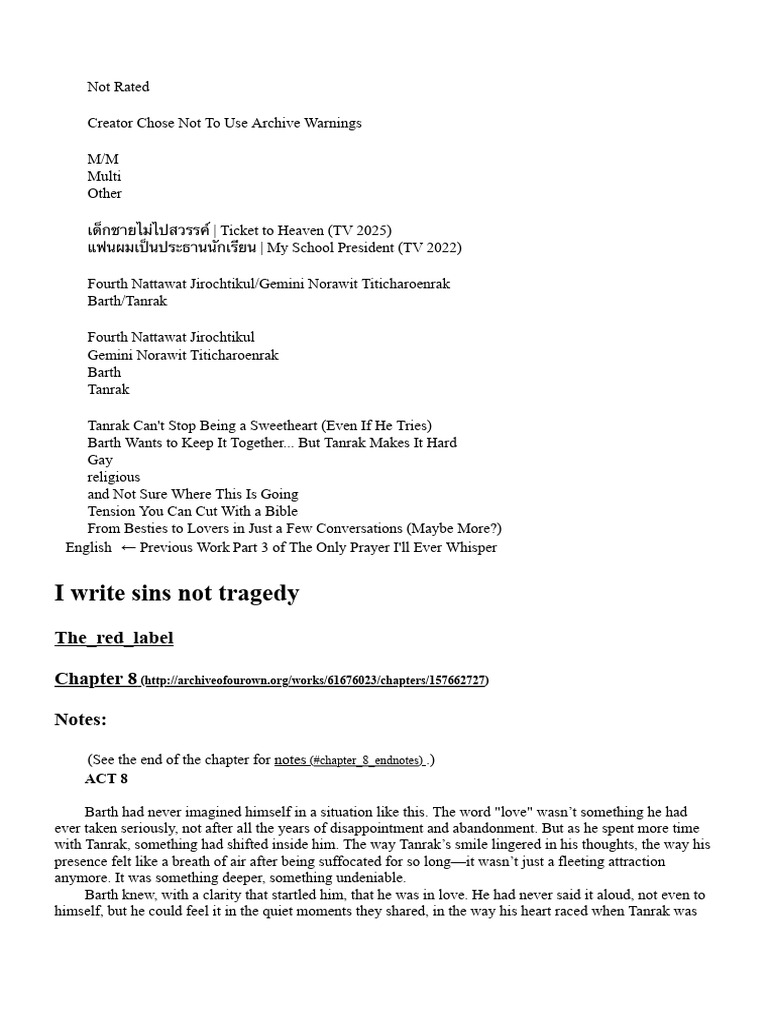 I write sins not tragedy - Chapter 8 - The - red - label - เด็กชายไม่ไป ...