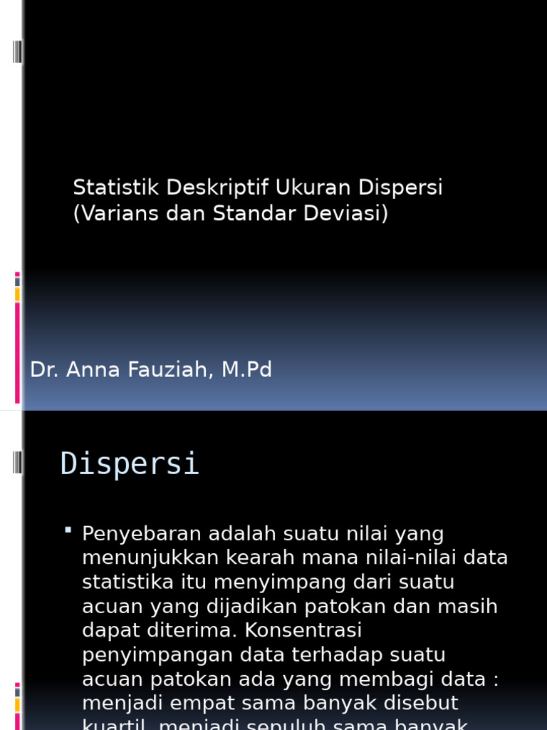 Varians dan Standar Deviasi | PDF
