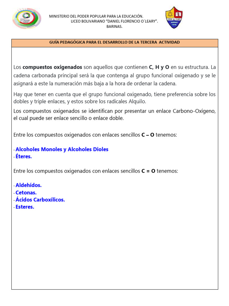 Nomenclatura de Compuestos Oxigenados | PDF | Cetona | Éter