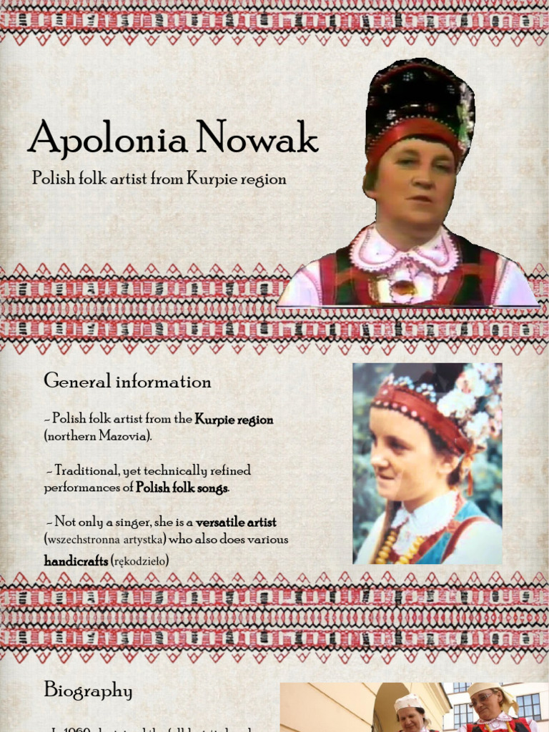 Аполёня Новак (Аполония Новак) - польская народная певица - презентация на английском языке ...