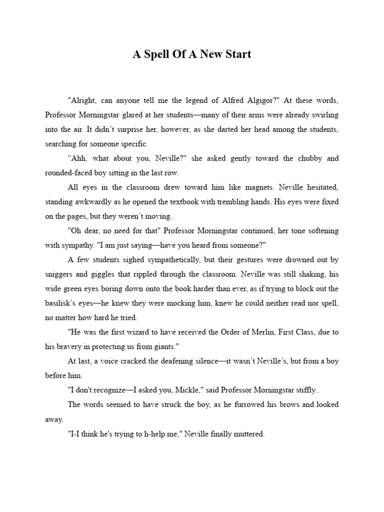 Spelling Out A New Start | PDF
