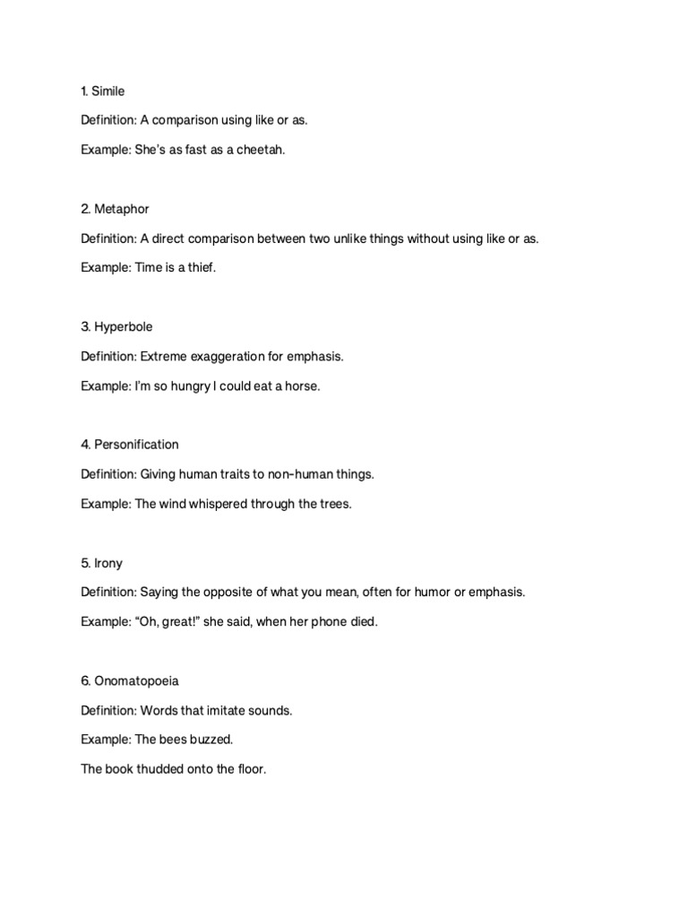 Figures of Speech | PDF