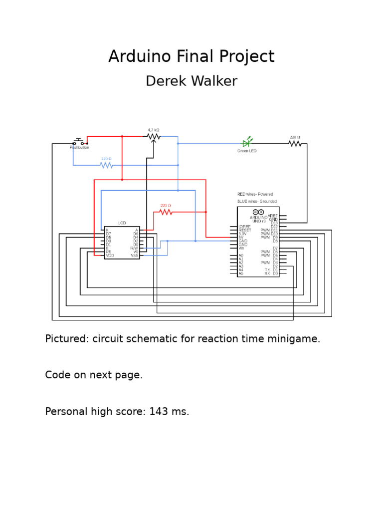 Arduino Final Project - Derek Walker | PDF