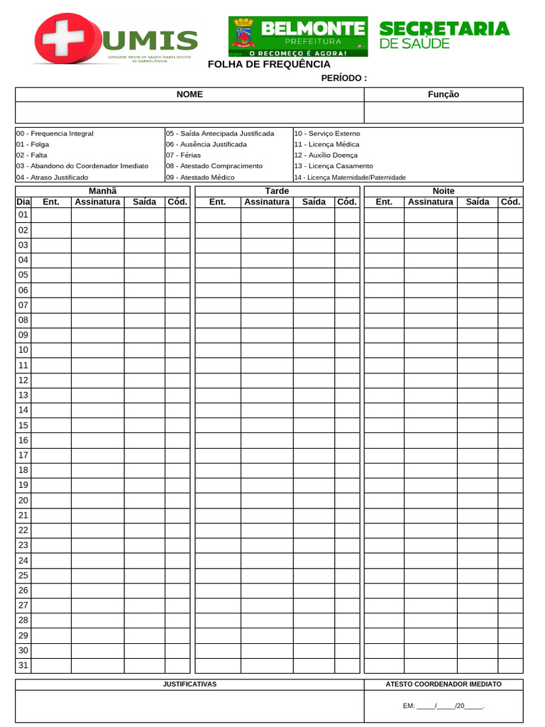 Cópia de Folha de Ponto Umis | PDF