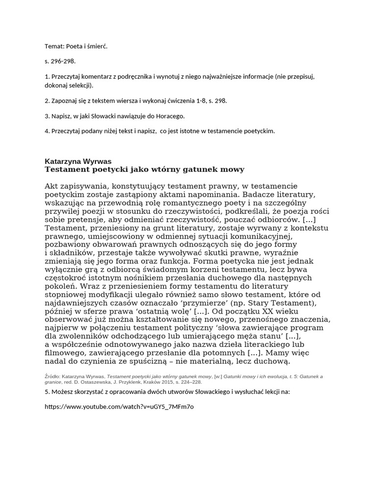 Testament Mój | PDF