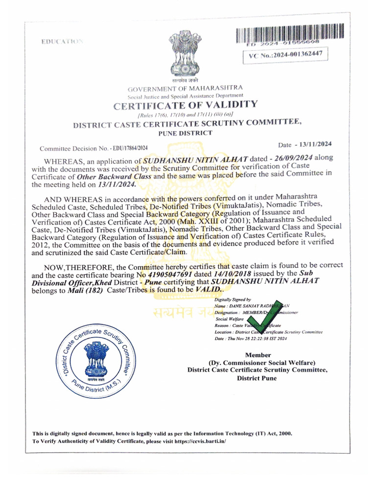 Cast Validity PDF | PDF